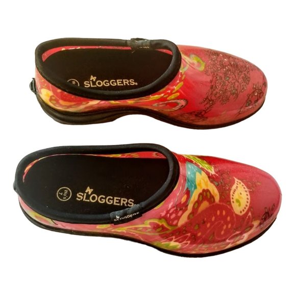 Sloggers | Shoes | Euc Sloggers Womens Rain Mud Garden Shoe Paisley Red Size 7 | Poshmark